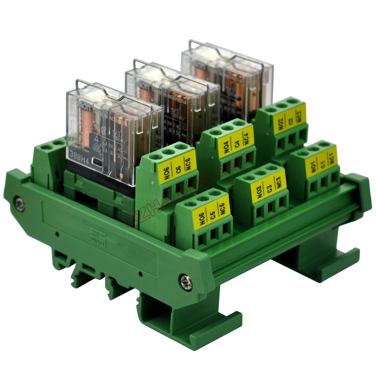ELECTRONICS-SALON DIN Rail Mount AC/DC 24V Control 3 DPDT 5Amp ...