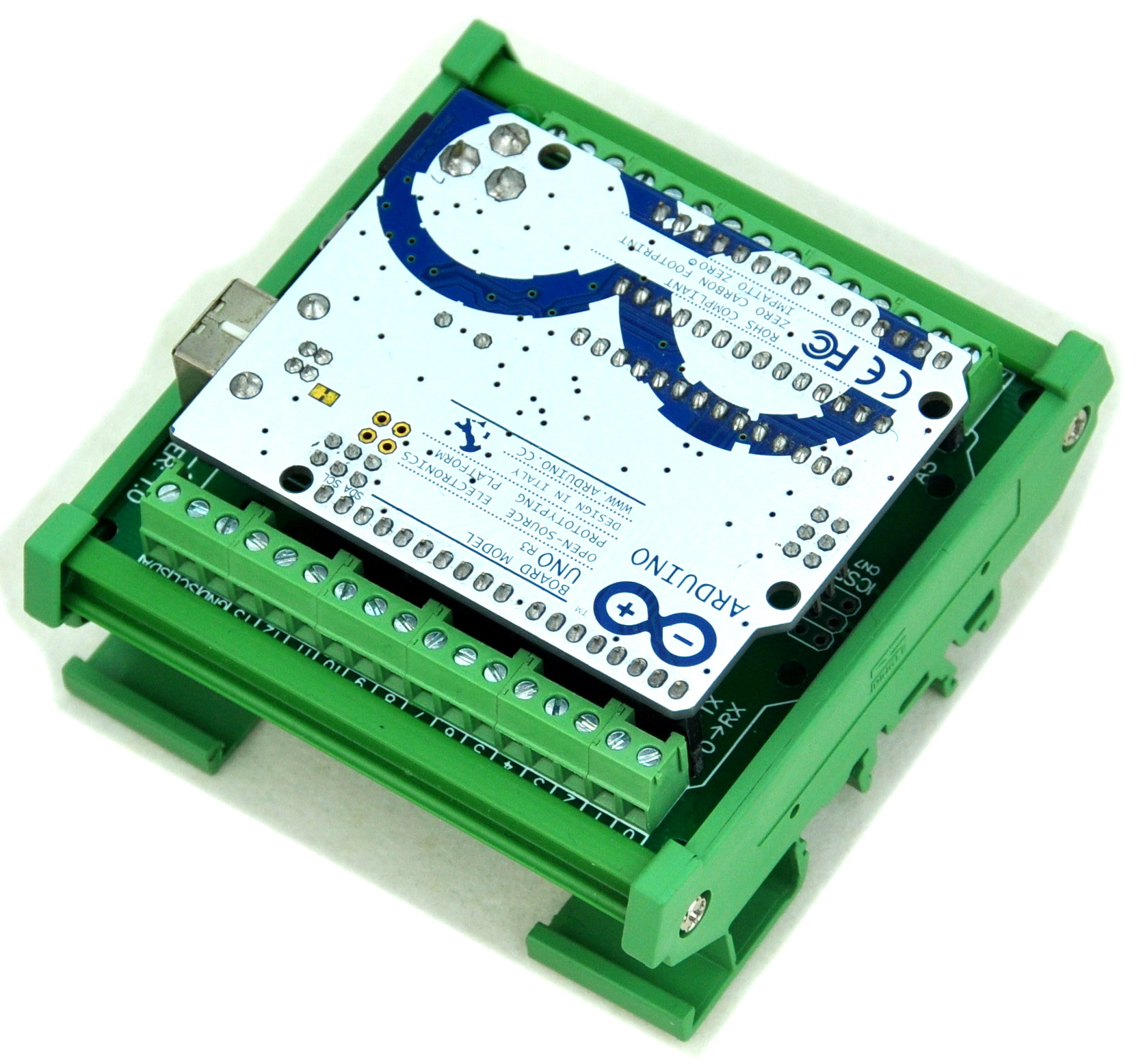 CZH-LABS DIN Rail Mount Screw Terminal Block Adapter Module, For ...