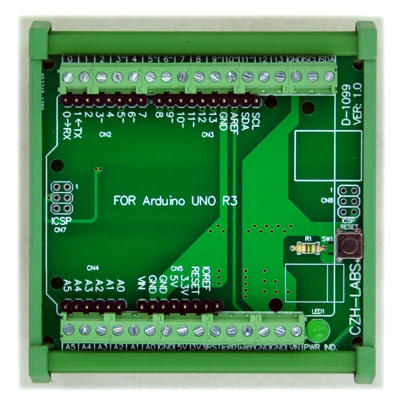 CZH-LABS DIN Rail Mount Screw Terminal Block Adapter Module, For ...