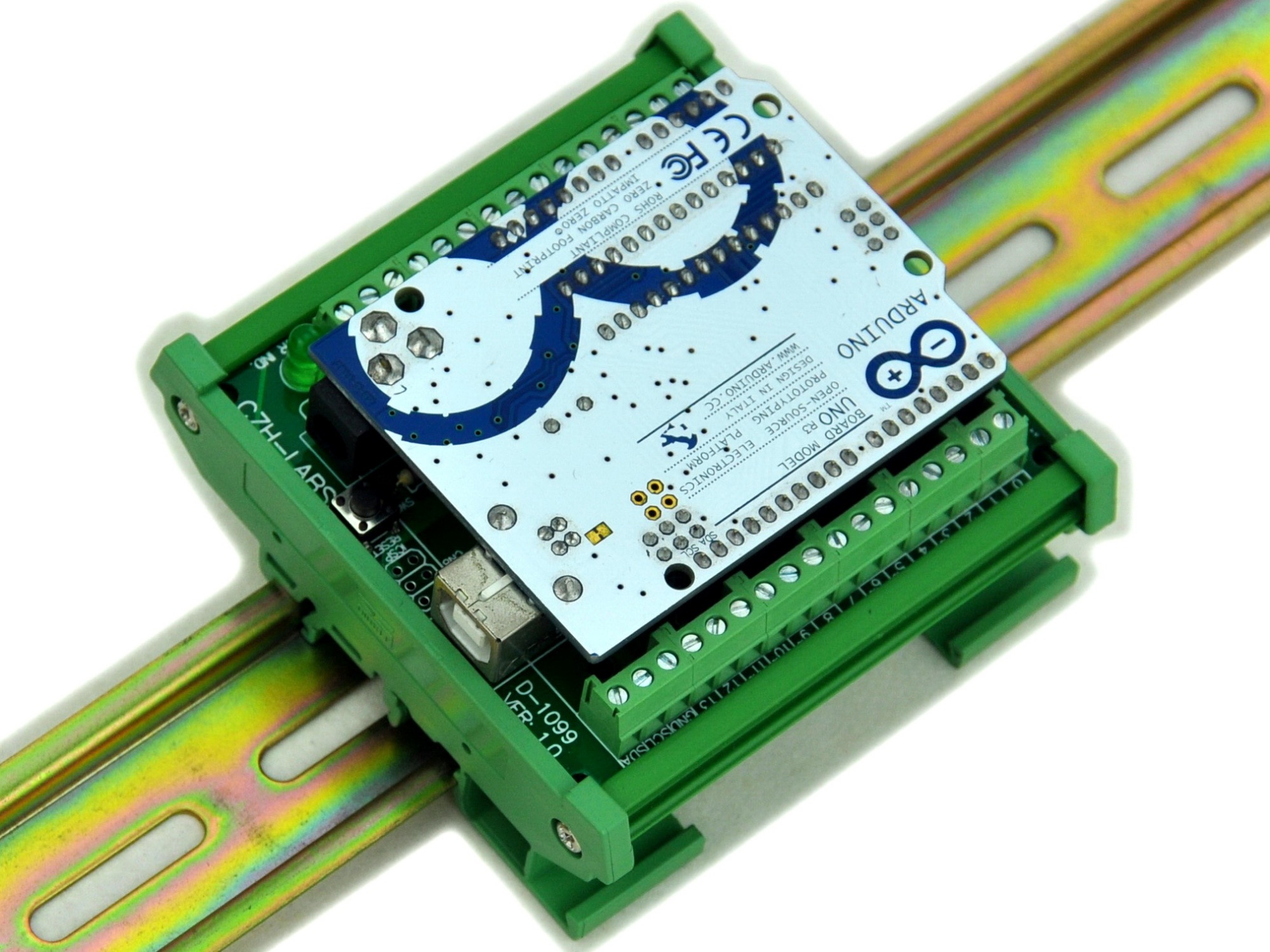 CZH-LABS DIN Rail Mount Screw Terminal Block Adapter Module, For ...