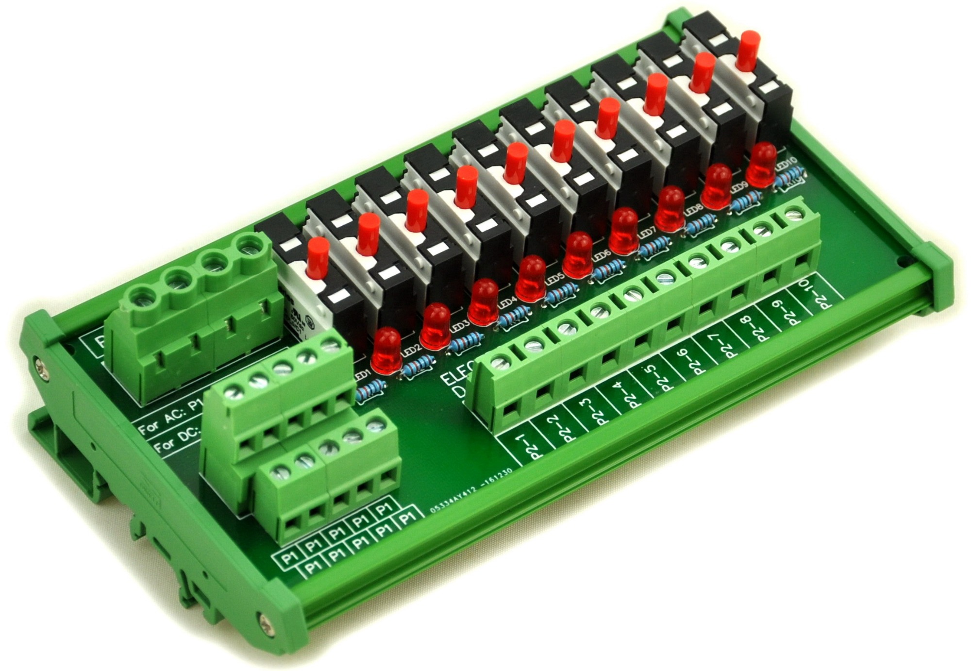 ELECTRONICS-SALON DIN Rail Mount 10 Position Thermal Circuit Breaker ...