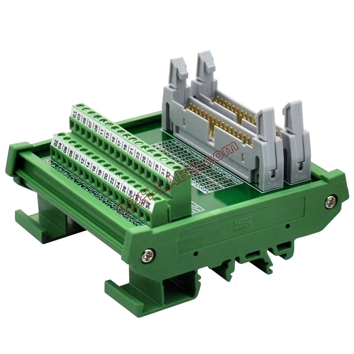 CZH-LABS DIN Rail Mount Dual IDC34 Pitch 2.54mm Male Header Interface ...