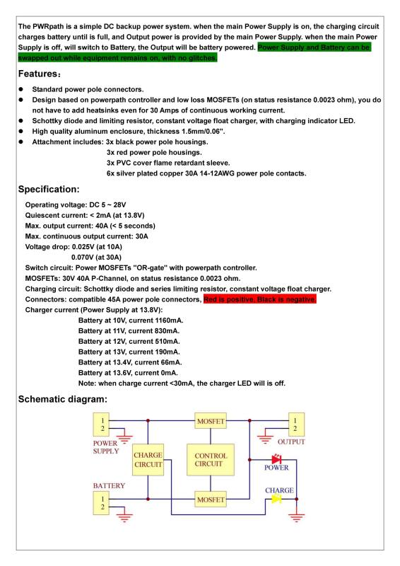 Chunzehui F-1006 Low Loss PWRpath Module, Anderson Powerpole PowerPath ...