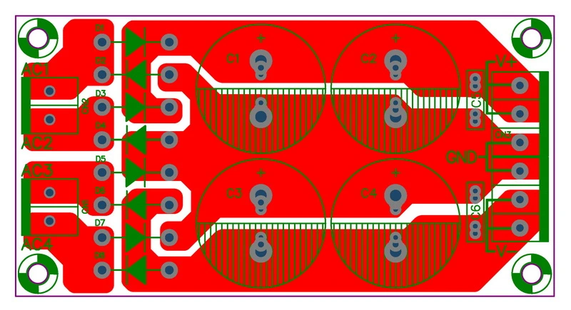 ELECTRONICS-SALON Dual Bridge Dual Polarity Unregulated Power Supply ...