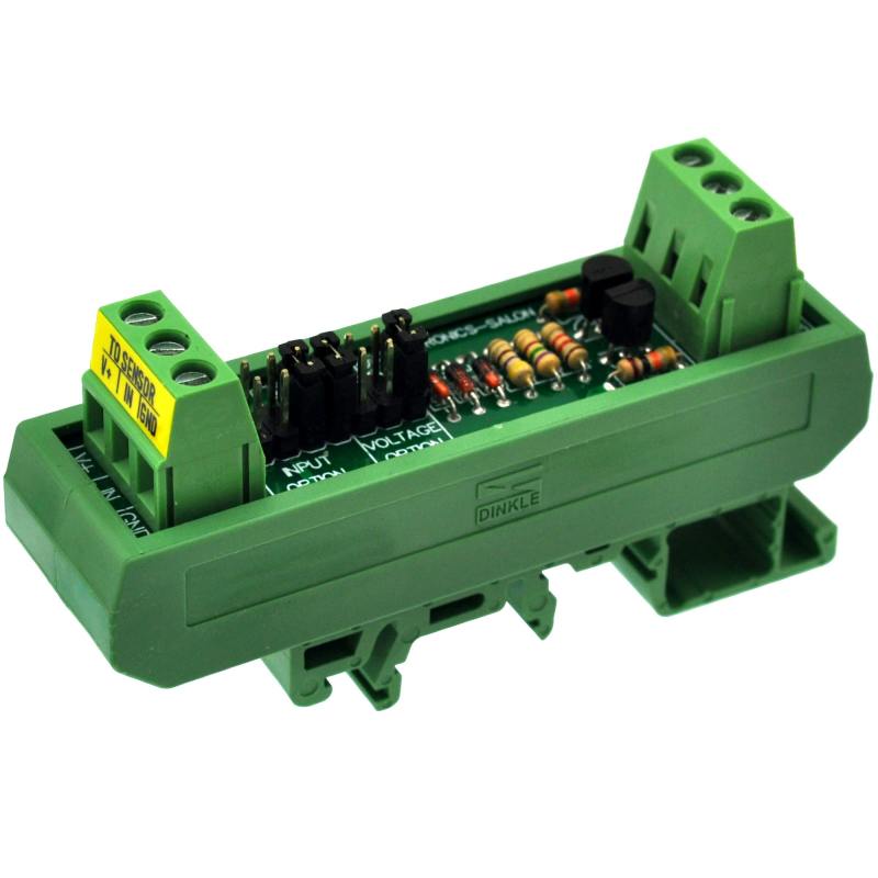 Slim DIN Rail Mount NPN to PNP / PNP to NPN Sensor Logic Signal Converter Module