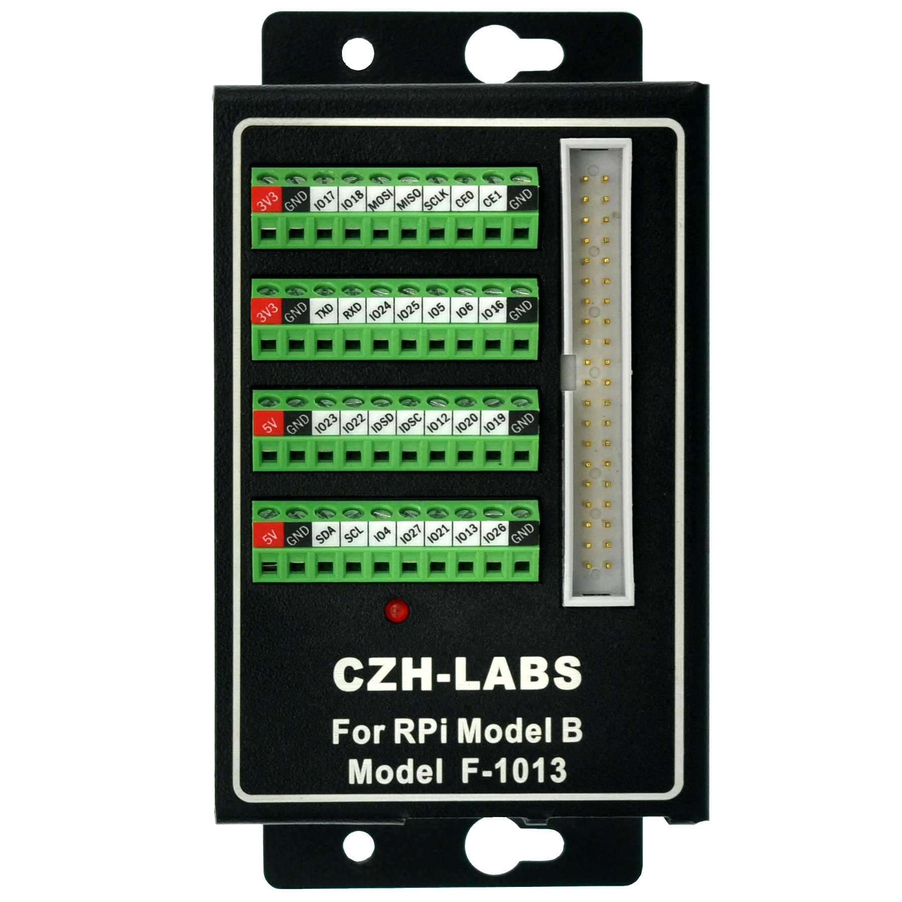 Czh Labs Rpi Screw Terminal Block Breakout Module With Aluminum Enclosure For Raspberry Pi 1 2