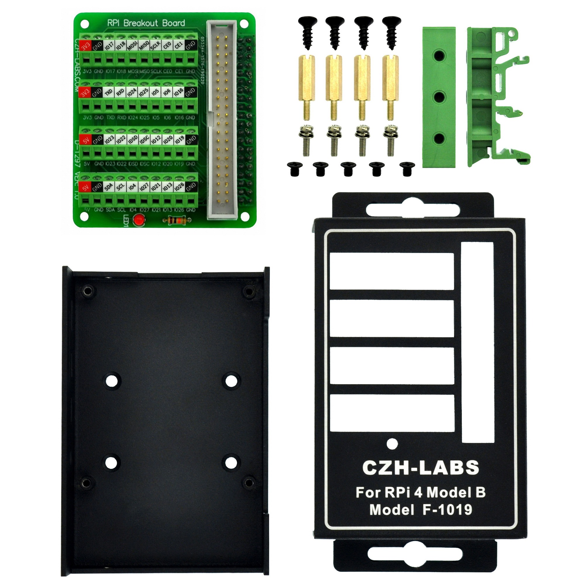 RPi Screw Terminal Block Breakout Module with Aluminum Enclosure. for ...