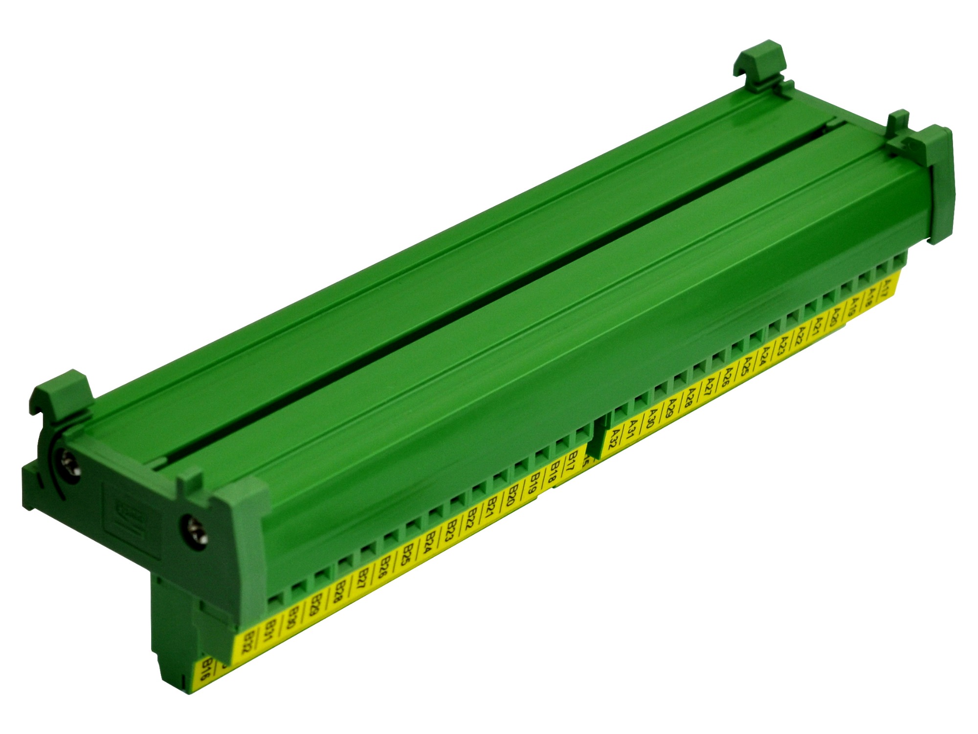 DIN Rail Mount 2x32 Position Screw Terminal Block Power Distribution Module