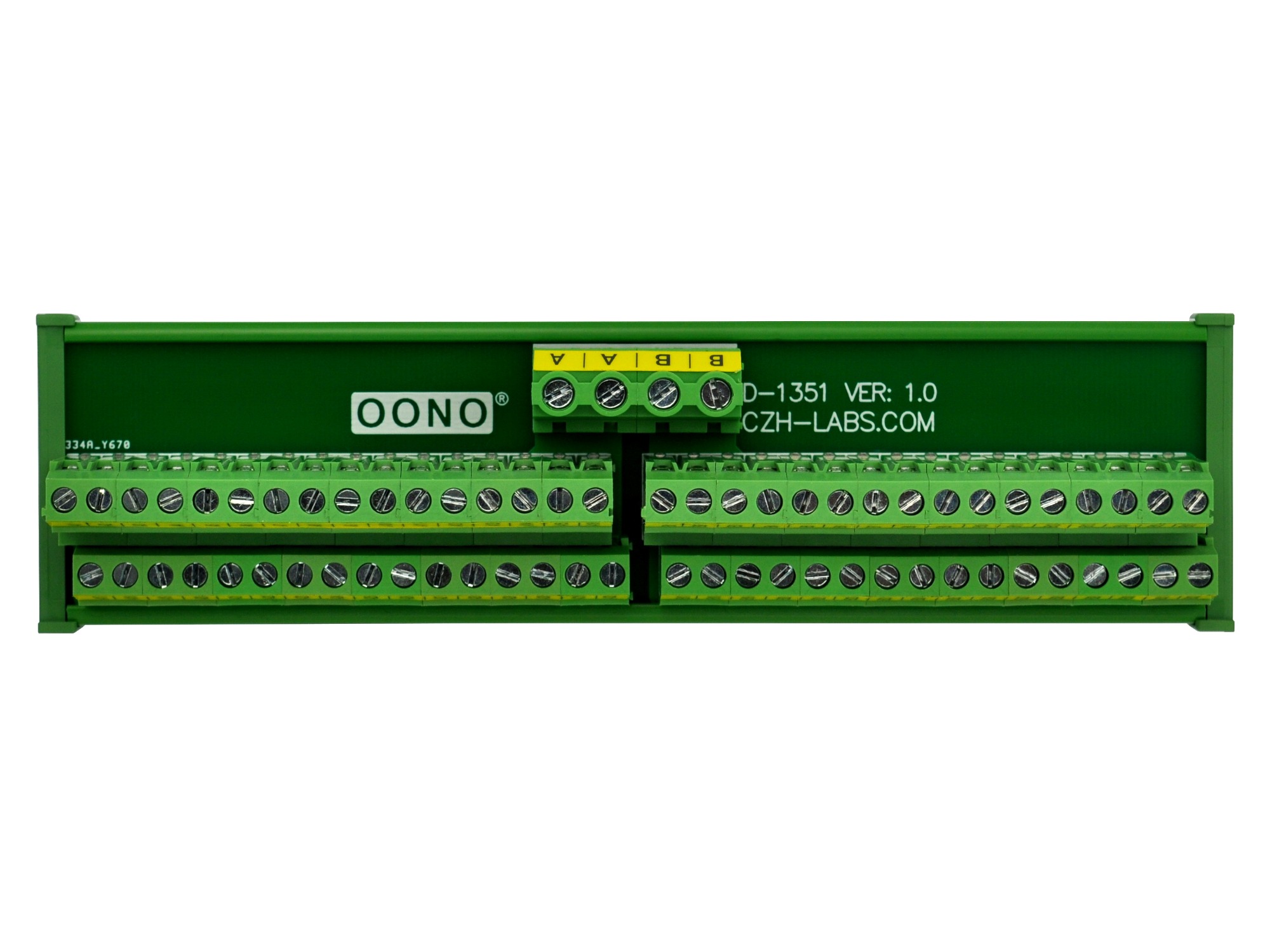 DIN Rail Mount 2x32 Position Screw Terminal Block Power Distribution Module