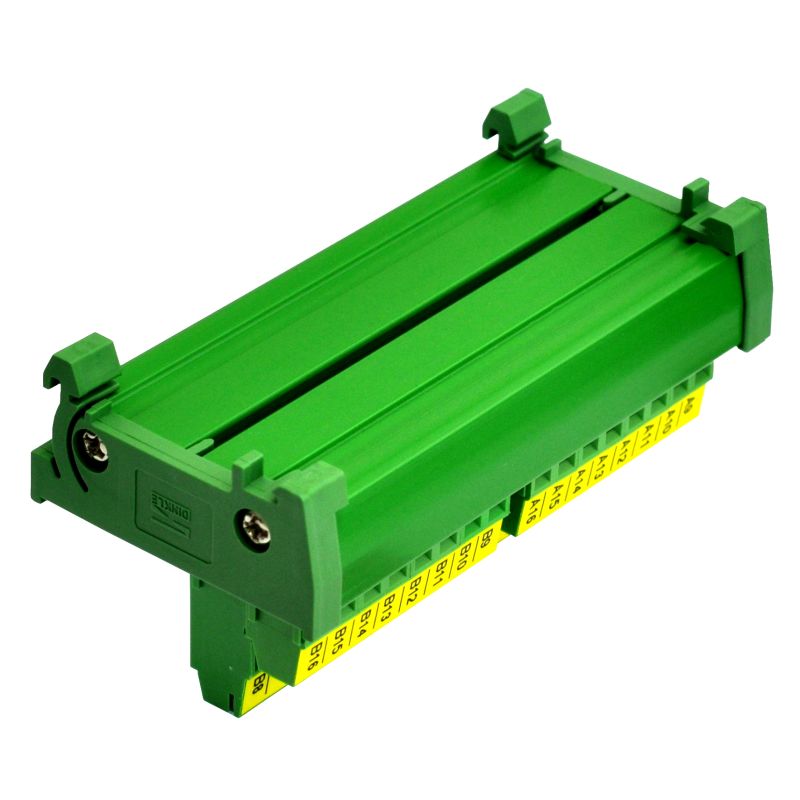 DIN Rail Mount 2x16 Position Screw Terminal Block Power Distribution Module