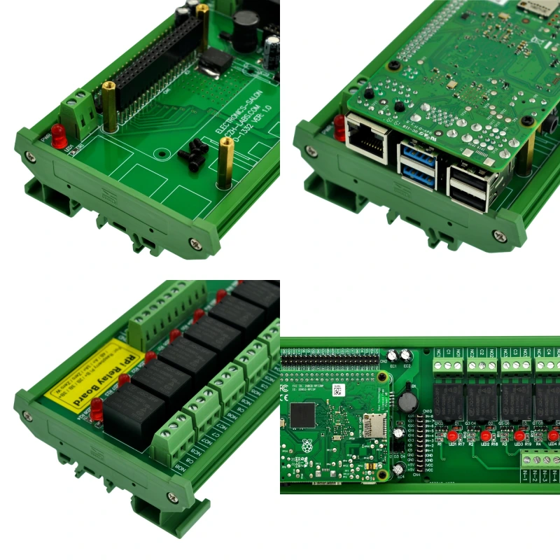 DIN Rail Mount 8 SPDT IoT Power Relay Module for Raspberry Pi