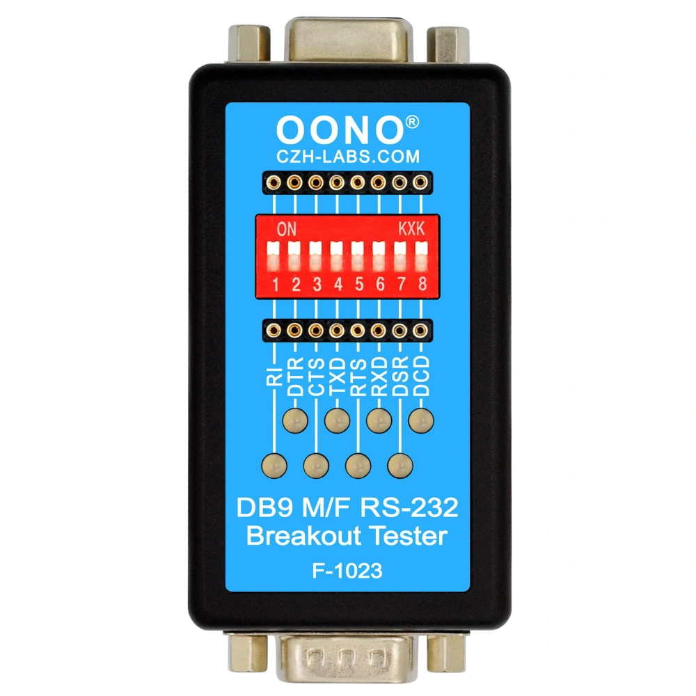 RS232 Breakout Tester LED Monitor Module, DB9 Male to Female Breakout Board