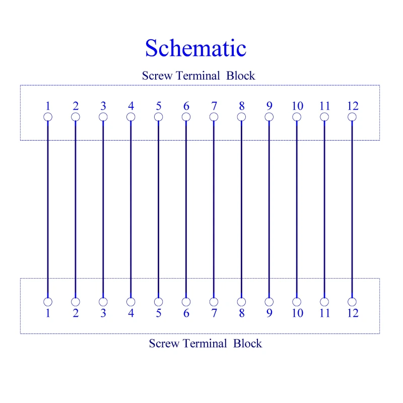 DIN Rail Mount 30A/300V 12 Position Screw Terminal Block Distribution ...