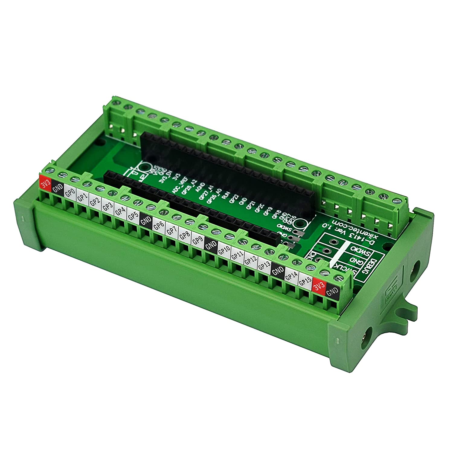 Terminal Block Breakout Module for Raspberry Pi Pico (Screw Mount)