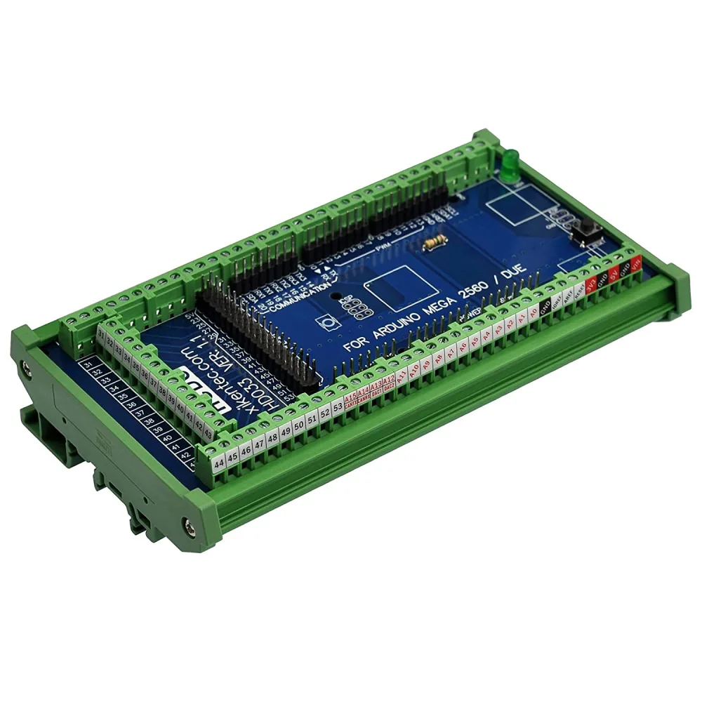 DIN Rail Mount Pinout Breakout Terminal Block Module for Arduino MEGA ...