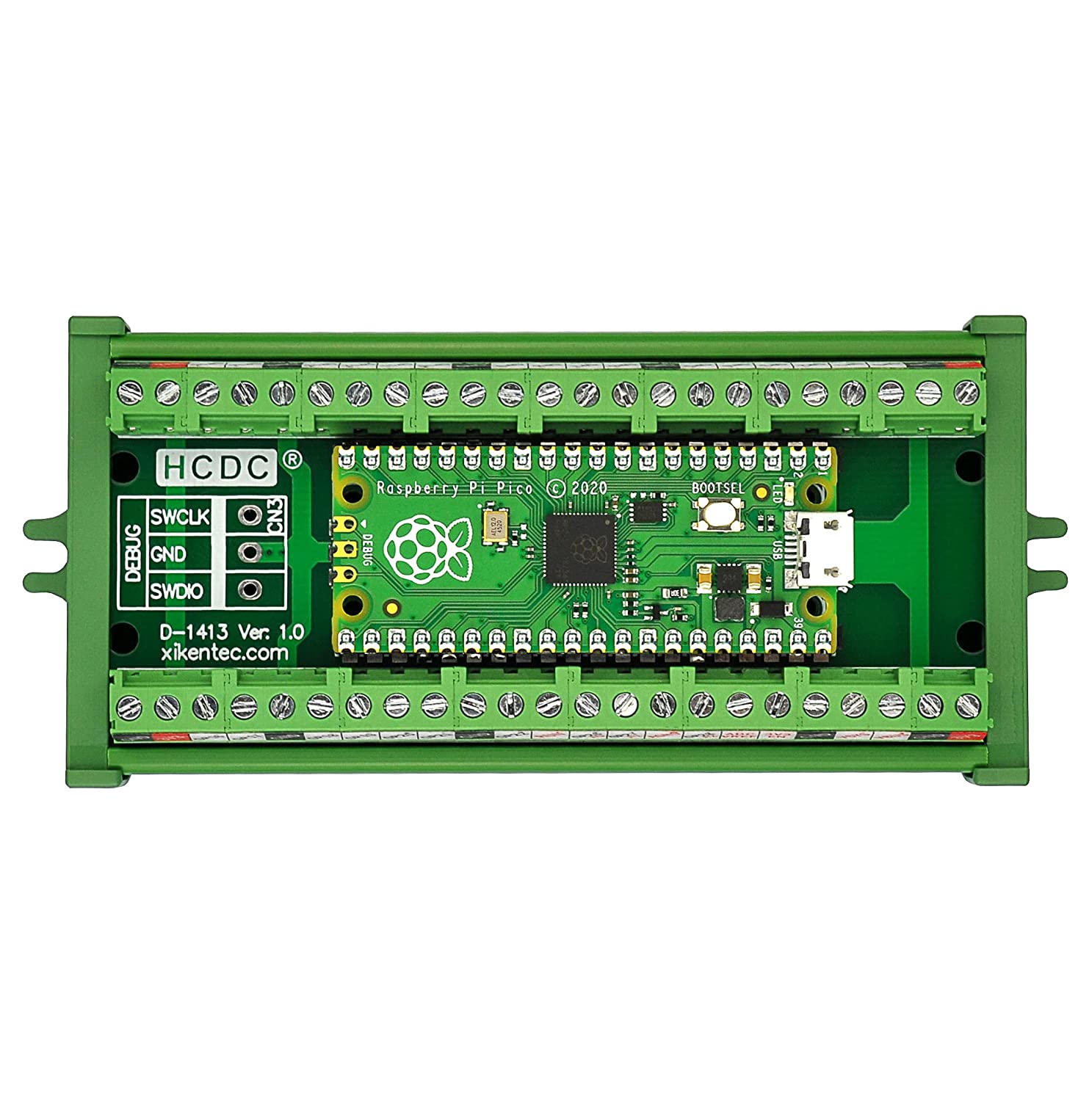 Terminal Block Breakout Module for Raspberry Pi Pico (Screw Mount)
