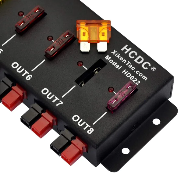 HCDC 1 in 8 Out 40A Connector DC Power Splitter Distributor Source ...