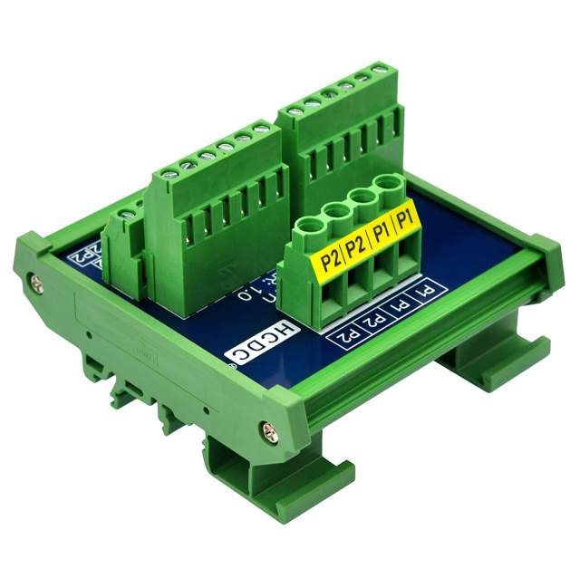 DIN Rail Mount 2x12 Position 40A 250V Screw Terminal Block Distribution ...