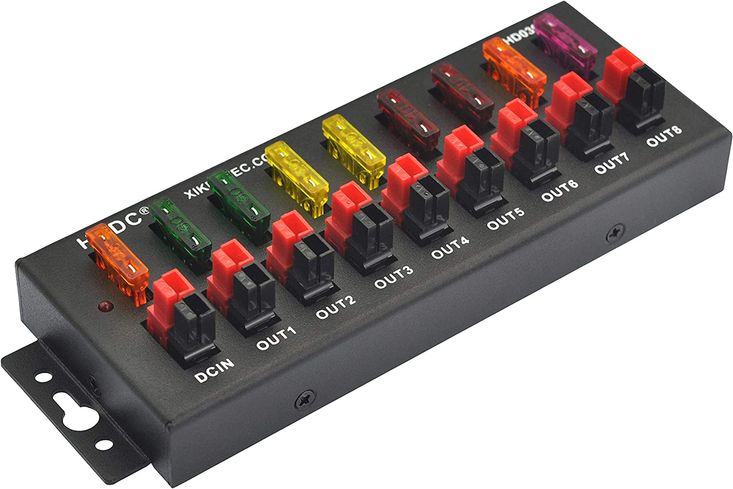 HCDC 1 in 8 Out 40Amp Connector Power Splitter Distributor Source Strip ...