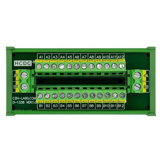 30Amp/300V 2x12 Position Terminal Block Distribution Module (DIN Rail ...