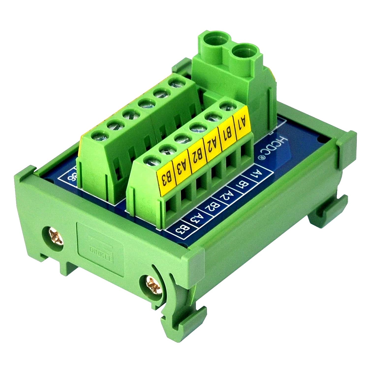 DIN Rail Mount 30Amp 48V 2x6 Position Screw Terminal Block Distribution ...