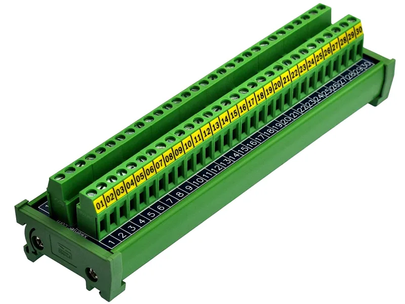 30 Position 24Amp/400V Screw Terminal Block Distribution Module (DIN ...