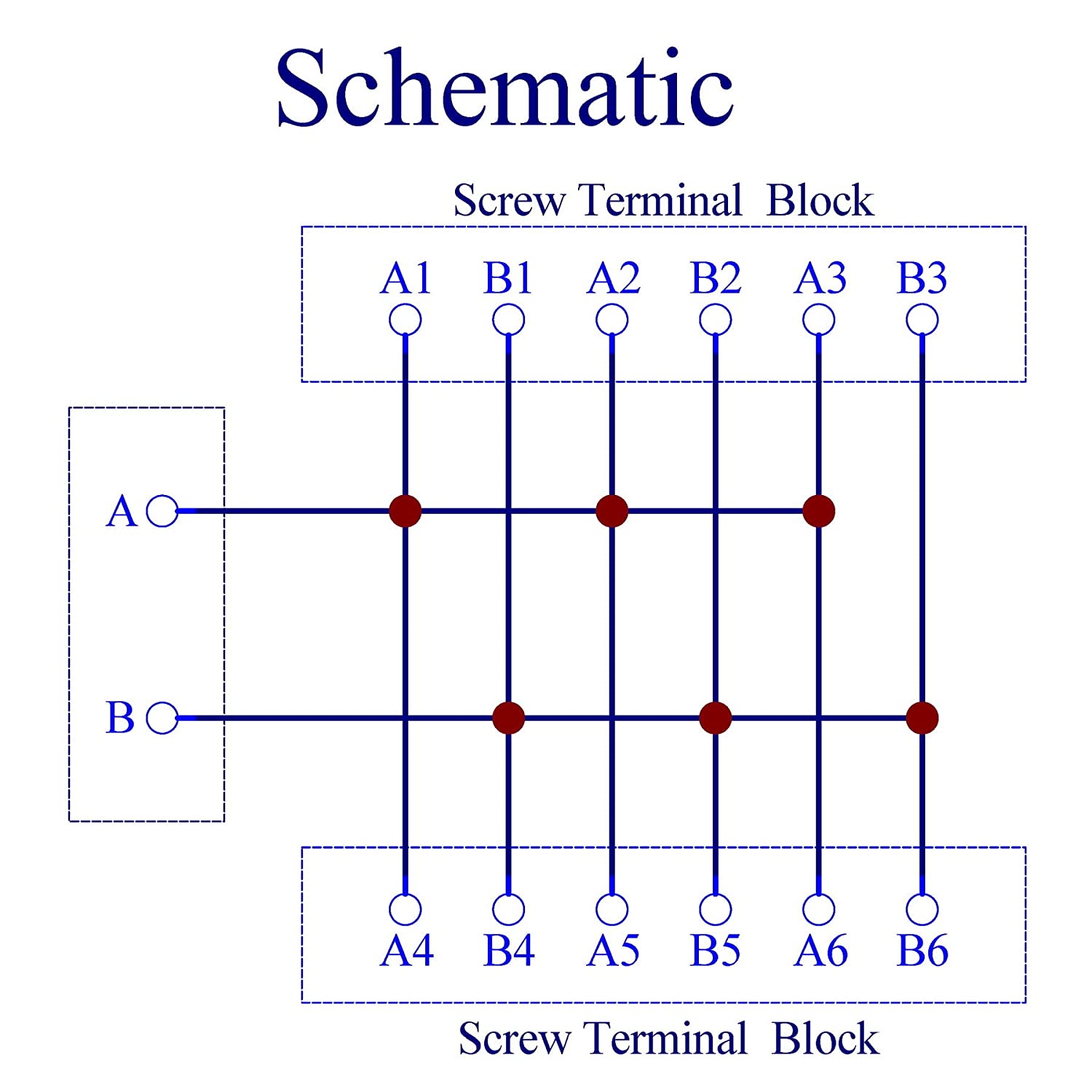 DIN Rail Mount 30Amp 48V 2x6 Position Screw Terminal Block Distribution ...