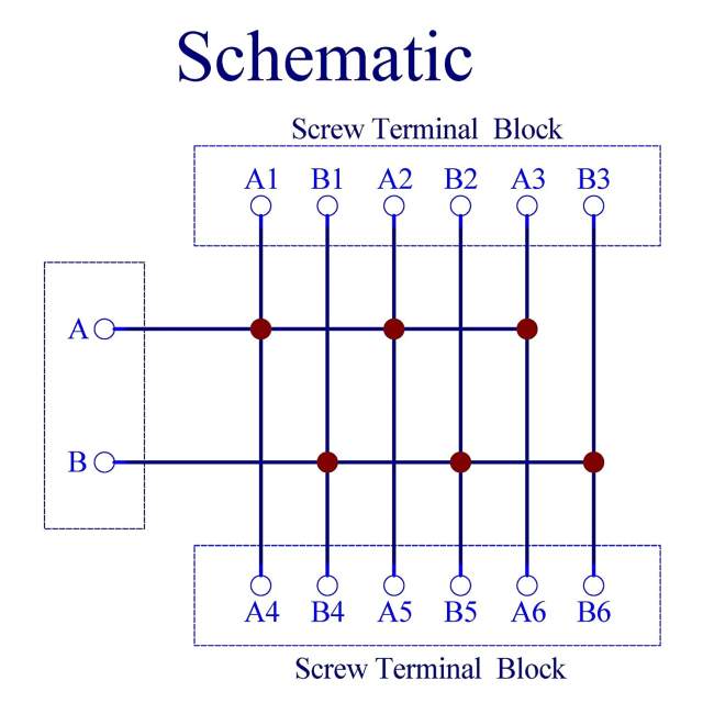 DIN Rail Mount 30Amp 48V 2x6 Position Screw Terminal Block Distribution ...