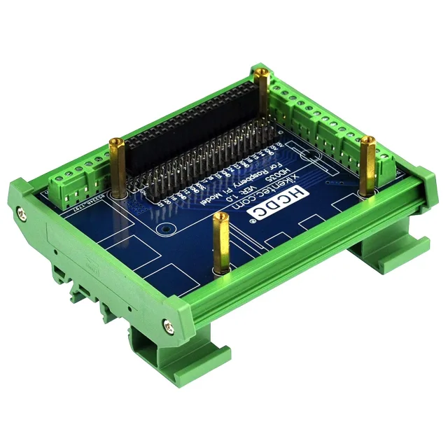 DIN Rail Mount Pinout Breakout Terminal Block Module for Raspberry Pi ...