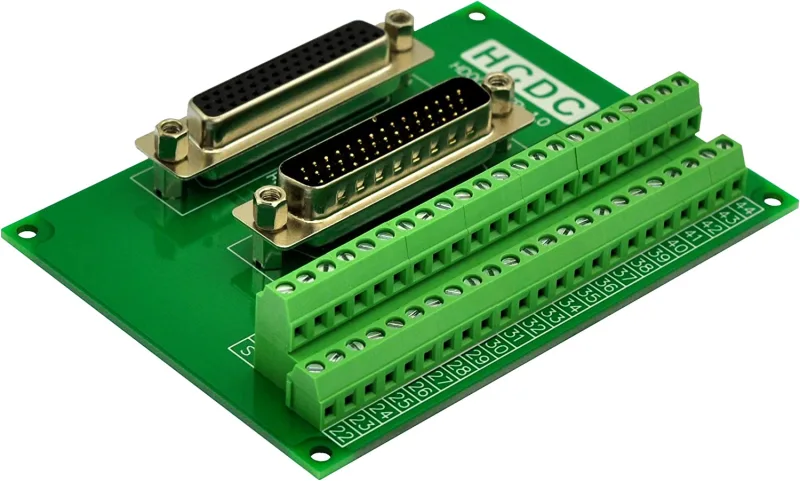 D-SUB Male-Female Breakout Board Terminal Block Interface Module (DB44HD)