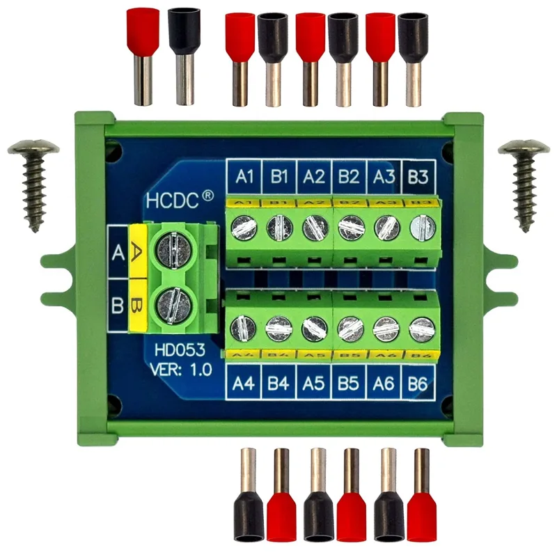 Screw Mount 30Amp 48V 2x6 Position Screw Terminal Block Distribution Module