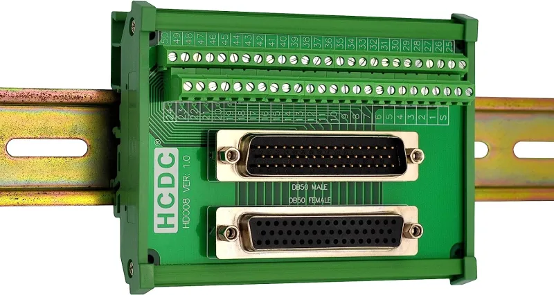 DIN Rail Mount D-SUB Male-Female Interface Module Terminal Block ...