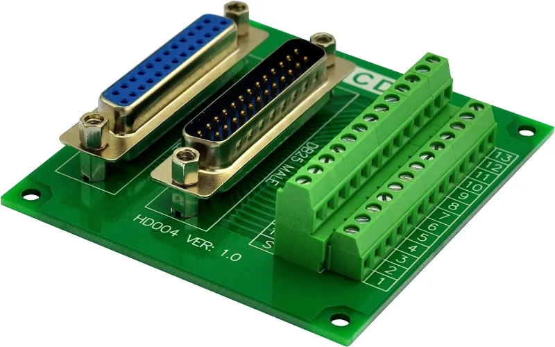 D-SUB Male-Female Breakout Board Terminal Block Interface Module (DB25)