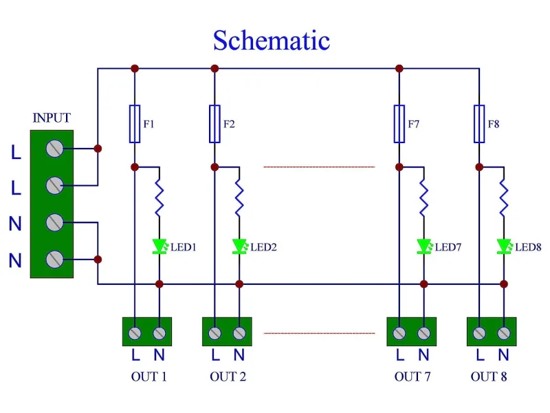 DIN Rail Mount AC 24-250V 8 Channel Pluggable Side Wiring Terminal ...