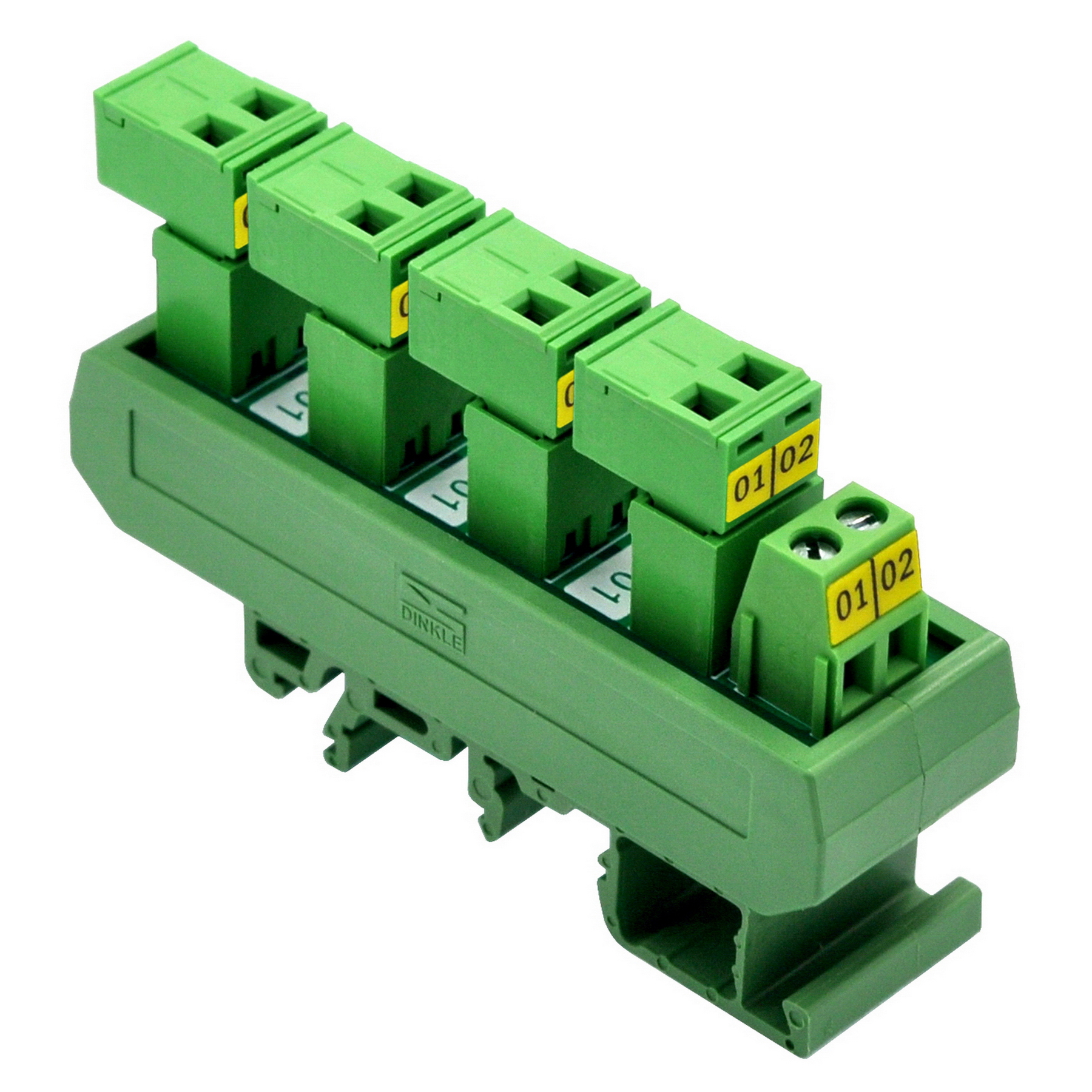 Slim DIN Rail Mount 10A/300V 5x2 Position Pluggable Screw Terminal ...