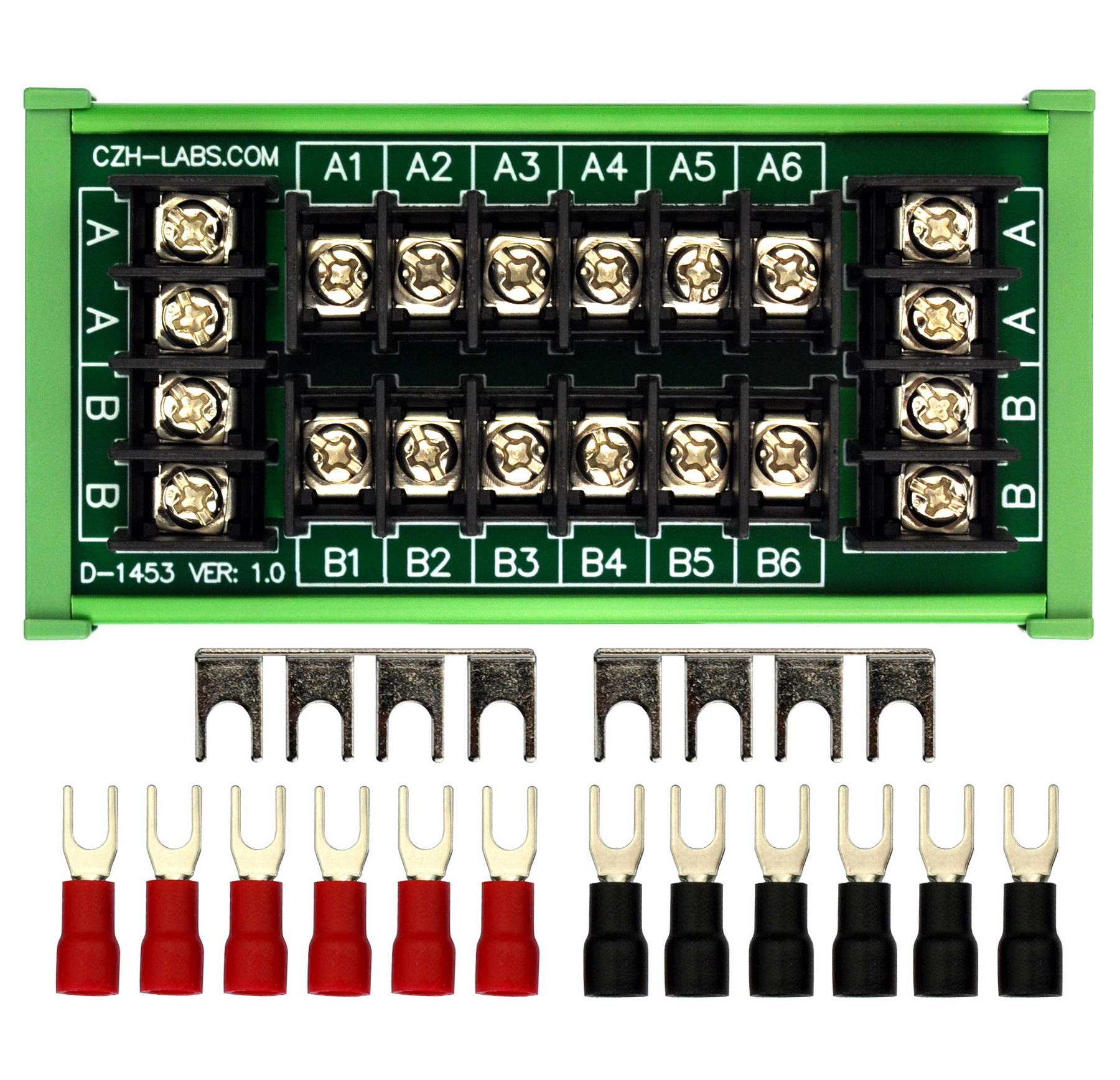 DIN Rail Mount 20Amp 2x6 Position Barrier Terminal Block Power ...