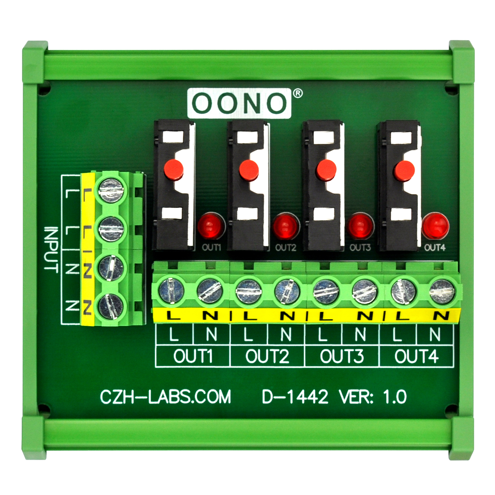 Resettable Thermal Circuit Breaker Overload Protector 4 Channel Power ...
