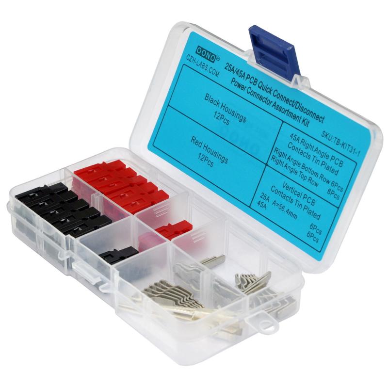 24PCS 4 Types PCB Powerpole Power Contactor Assortment Kit