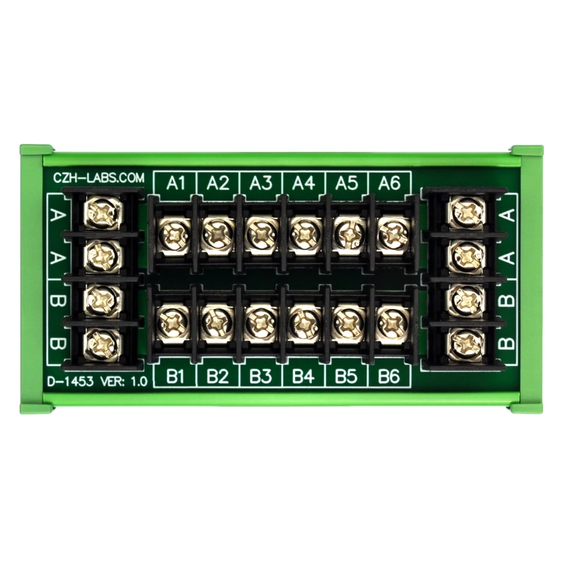 DIN Rail Mount 20Amp 2x6 Position Barrier Terminal Block Power ...
