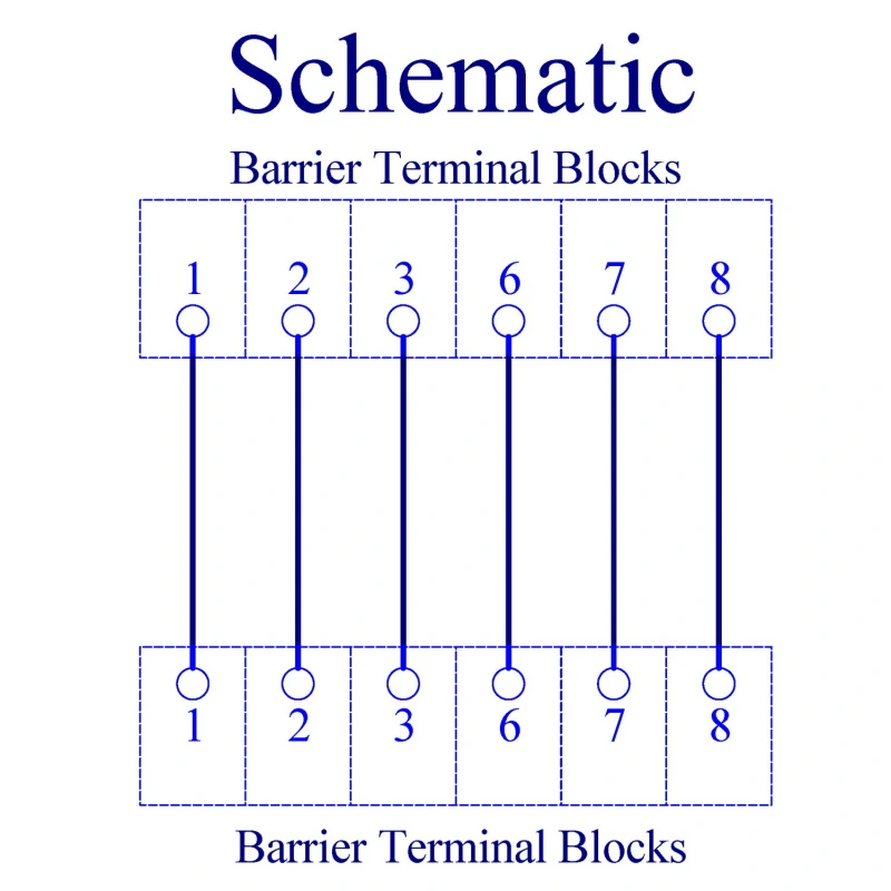 DIN Rail Mount 20Amp 2x6 Position Barrier Terminal Block Module
