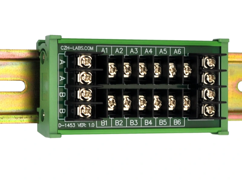 DIN Rail Mount 20Amp 2x6 Position Barrier Terminal Block Power ...