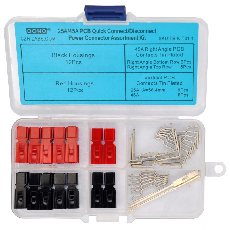 24PCS 4 Types PCB Powerpole Power Contactor Assortment Kit