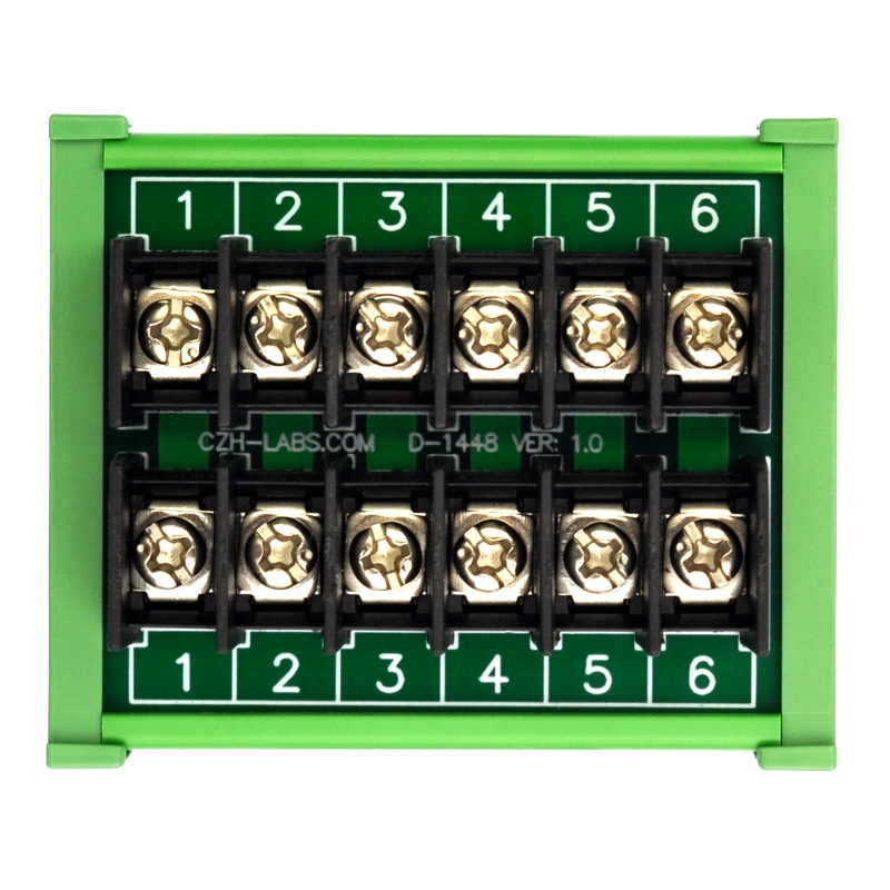 DIN Rail Mount 20Amp 2x6 Position Barrier Terminal Block Module