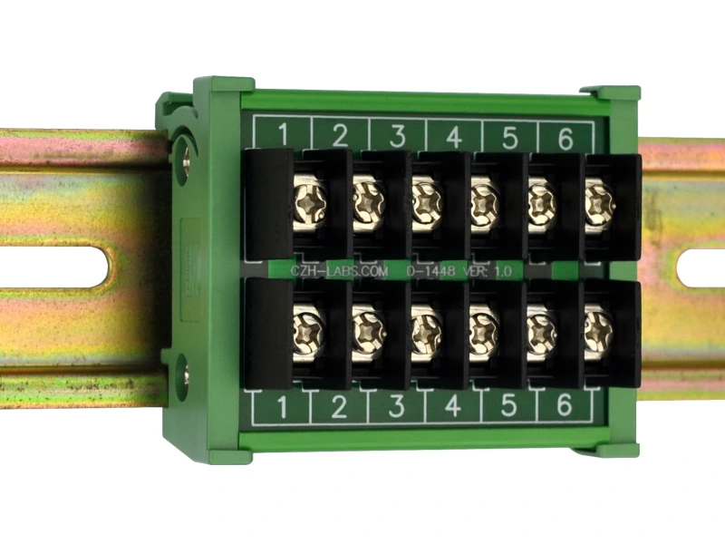 DIN Rail Mount 20Amp 2x6 Position Barrier Terminal Block Module