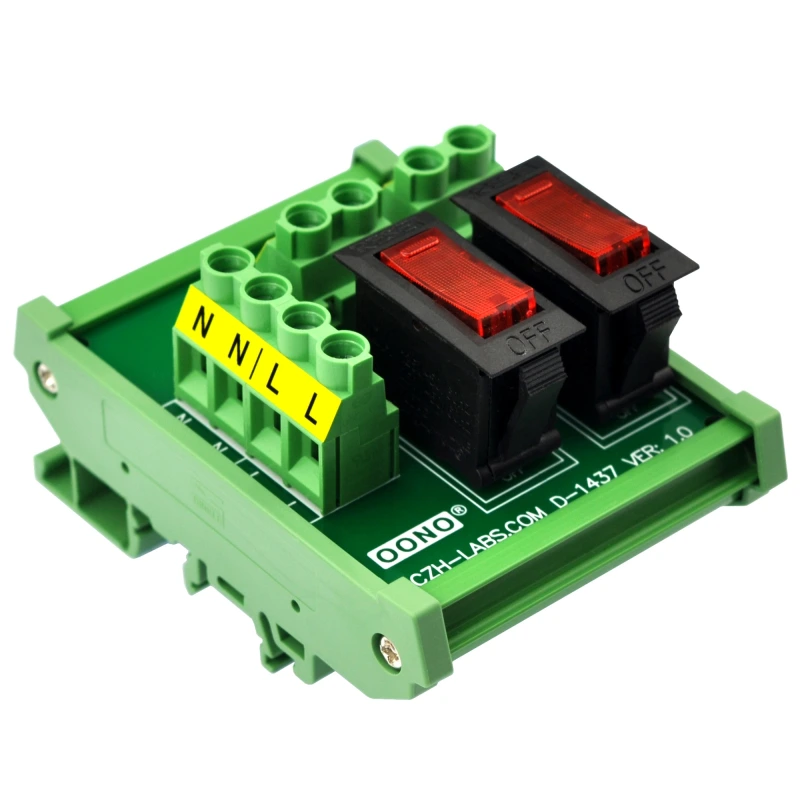 Rocker Switch Thermal Circuit Breaker Overload Protector 2 Channel ...
