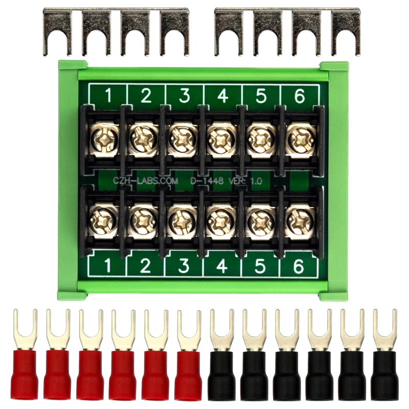 DIN Rail Mount 20Amp 2x6 Position Barrier Terminal Block Module