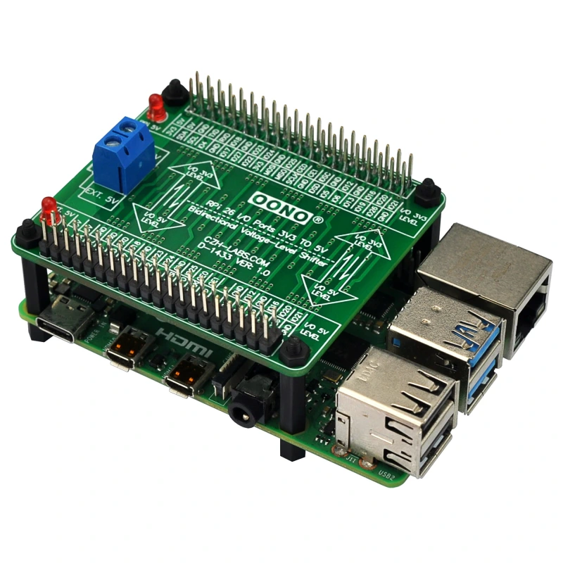 RPi 3.3V to 5V 26 I/O Bidirectional Voltage-Level Shifter Module for ...