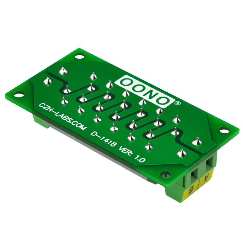 16Amp 48V 2x12 Position Terminal Block Distribution Module, OONO D-1418