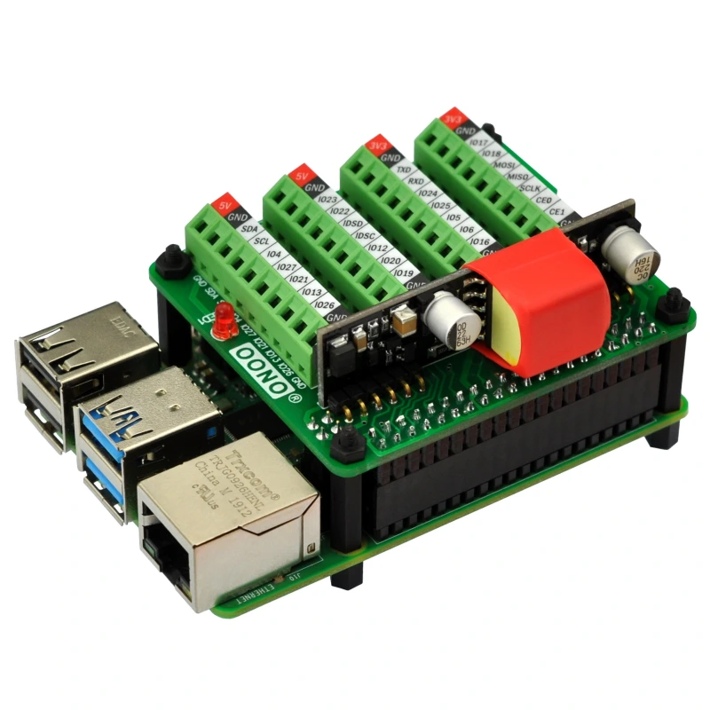 RPi PoE & Terminal Block GPIO Breakout Board Module for Raspberry Pi