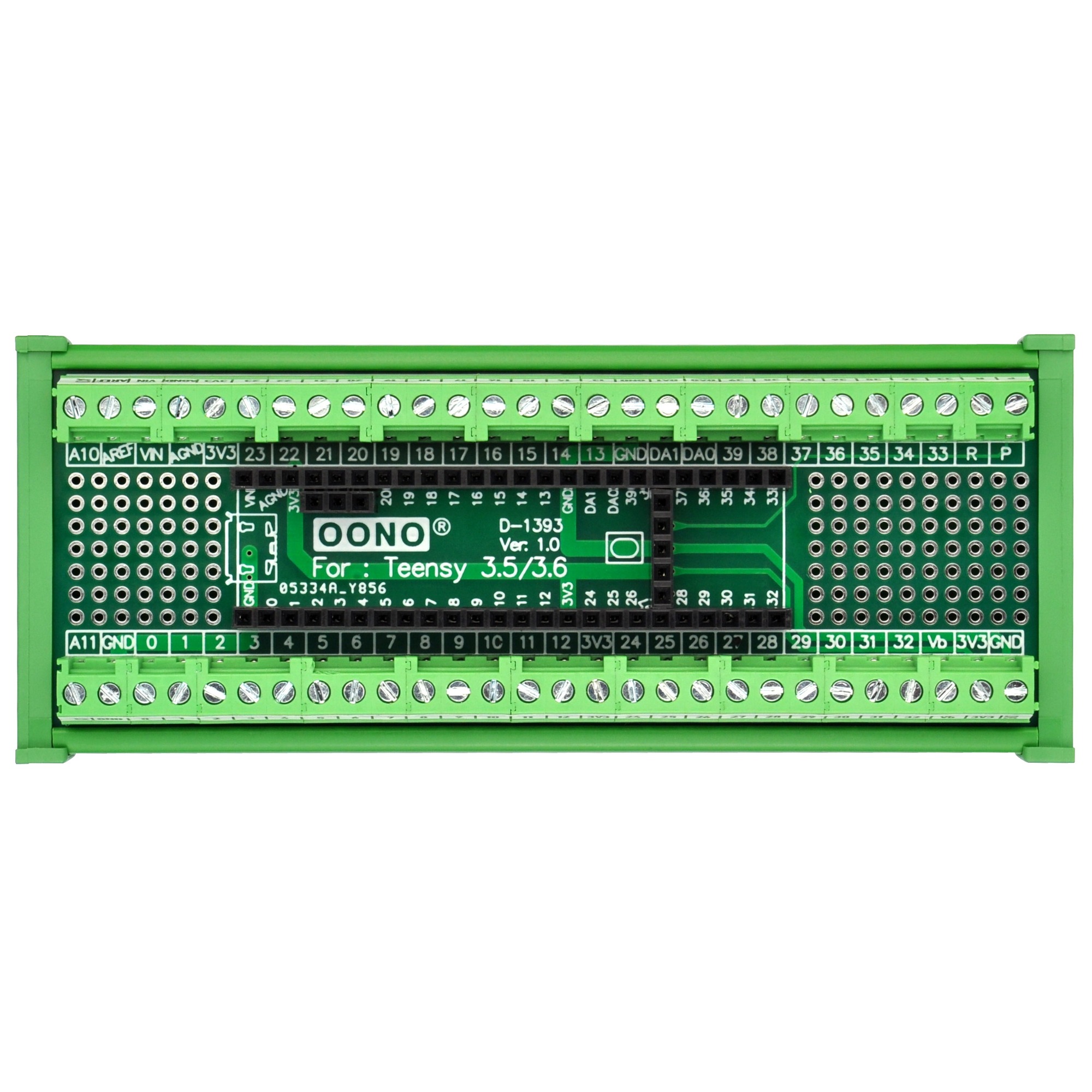 Terminal Block Breakout Board Module for Teensy 3.5/3.6, DIN Rail Mount ...